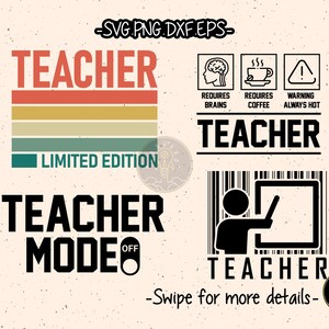Teacher SVG T-shirt Vector Cricut Cut File Clipart - Etsy
