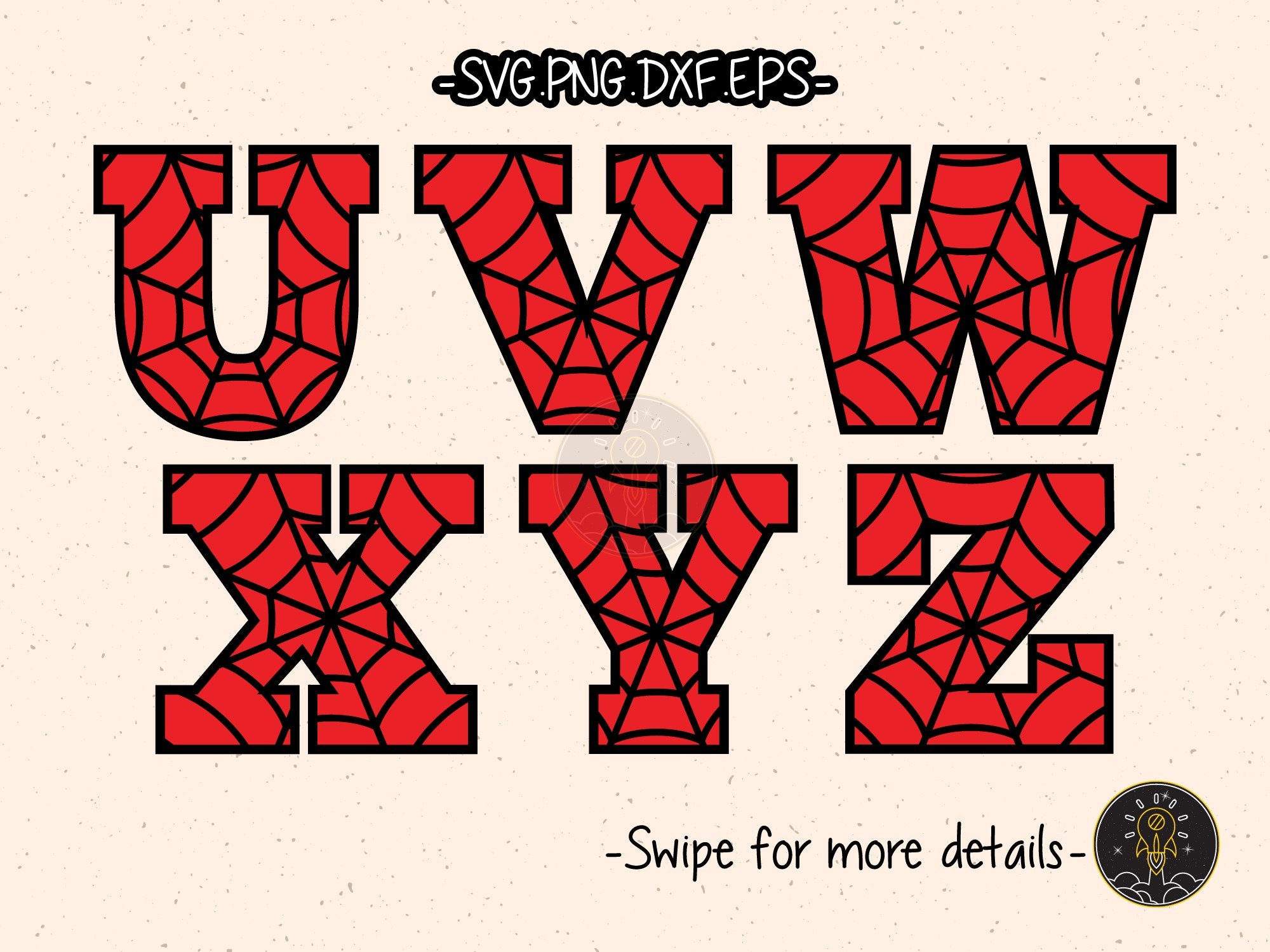 SpiderWeb Spider Numbers Letters Font Alphabet SVG Vector | Etsy
