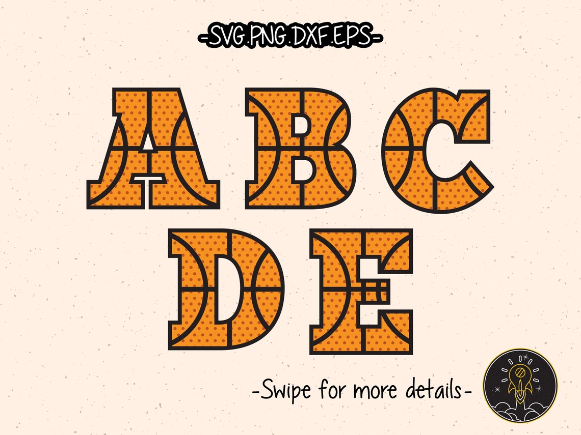 Basketball Team Number Letter Font Alphabet SVG Cut File Cricut - Etsy
