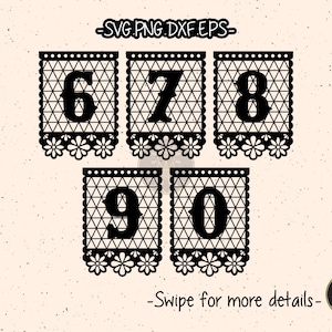 Papel Picado Number Letter Alphabet SVG Cut File Cricut Clipart - Etsy