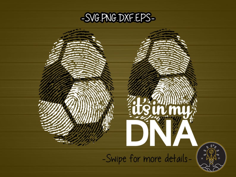 Soccer Football It's in My DNA Fingerprint SVG Cricut Cut - Etsy