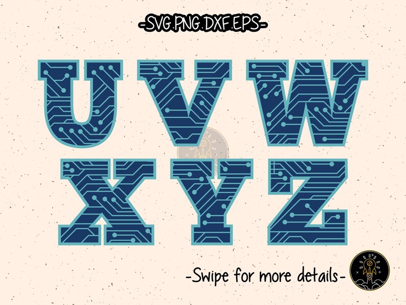 Electronic Technology Circuit Board Font Alphabet Letter SVG - Etsy