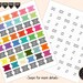 365 Days Printable Planner Stickers, Date Stickers for Daily Planner ...