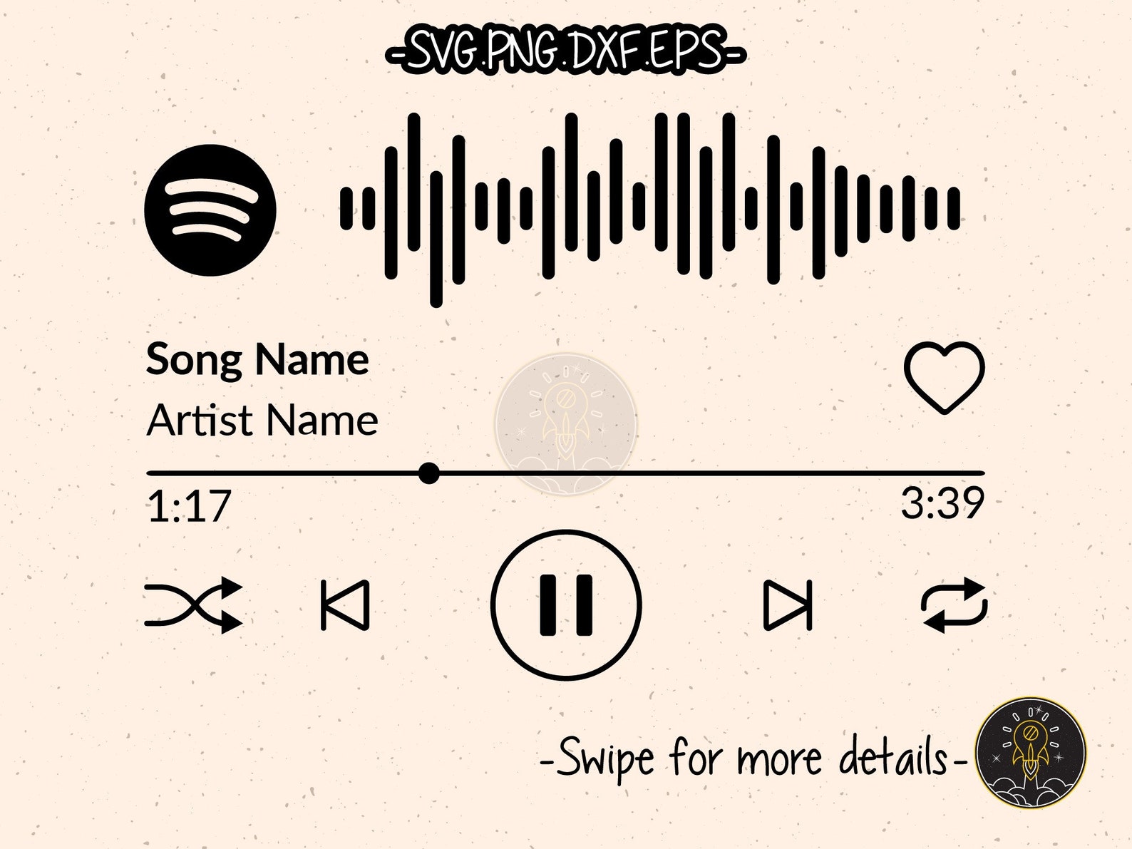 Music Player Audio Control Buttons SVG Cricut Cut File Clipart - Etsy