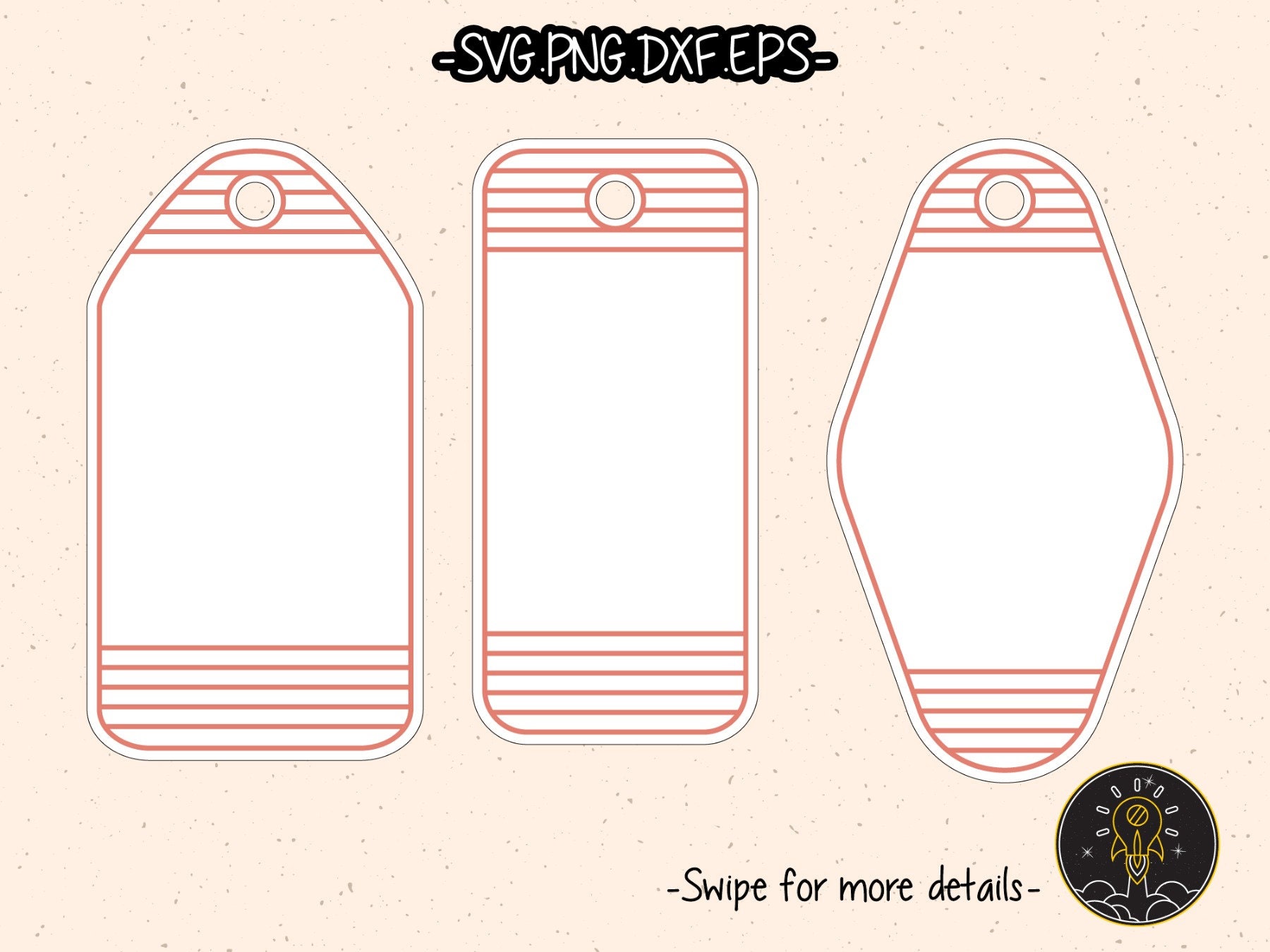 Motel Retro Vintage Keychain Template SVG Cameo Cut File Etsy UK