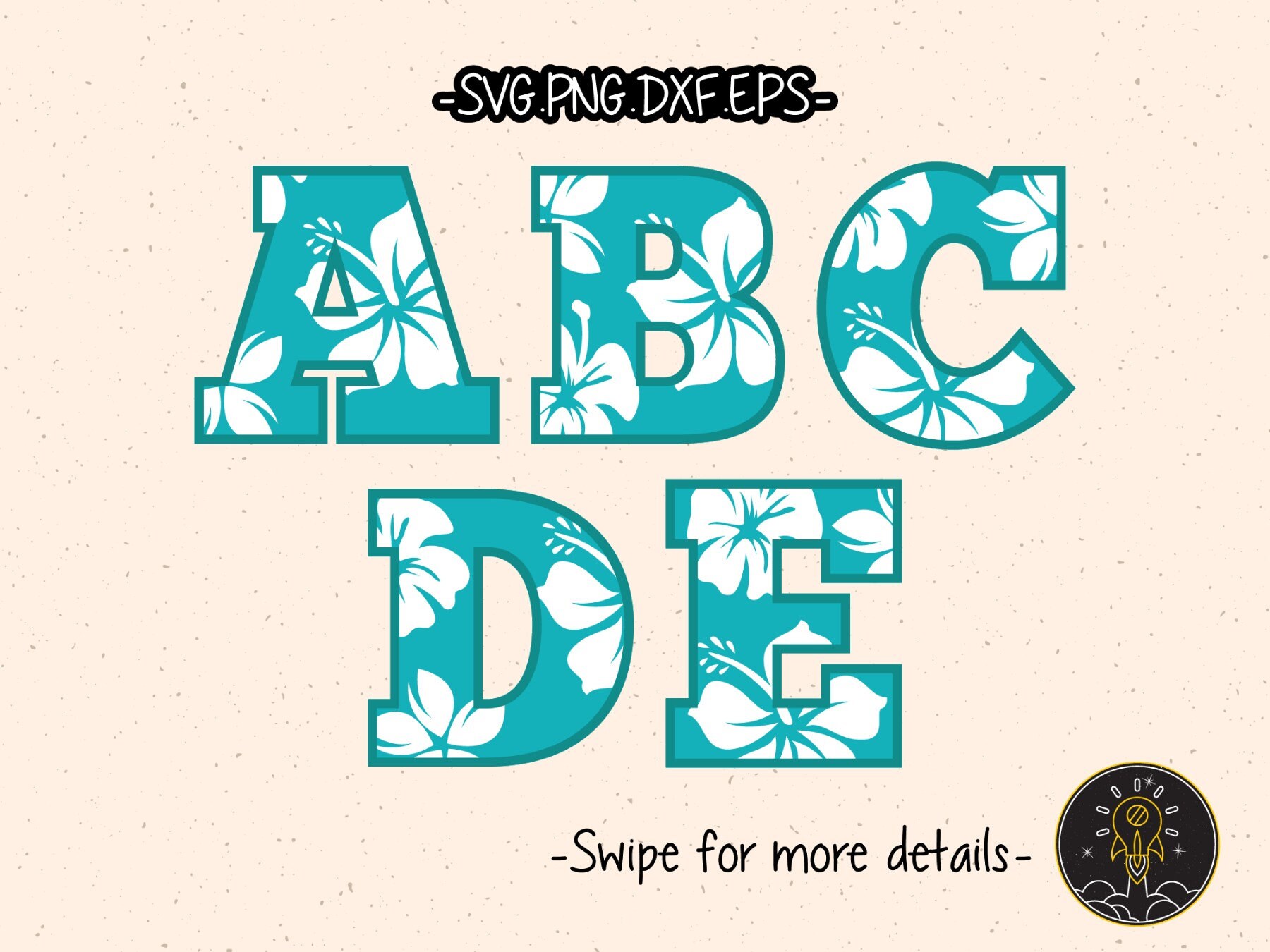 Hawaii Hawaiian Hibiscus Numbers Letters Font Alphabet SVG | Etsy