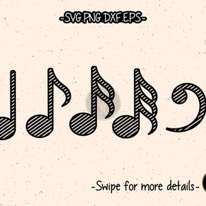 Musical Music Notes SVG Cut File Cricut Clipart - Etsy