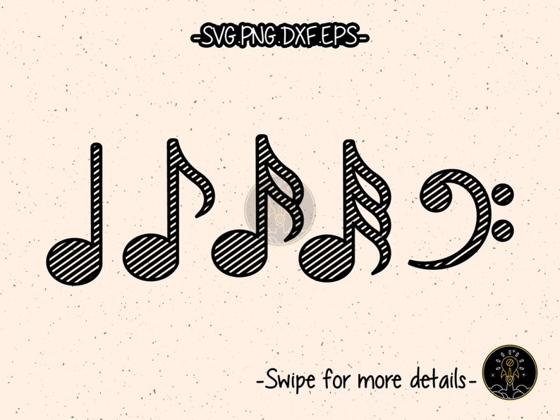 Musical Music Notes SVG Cut File Cricut Clipart - Etsy