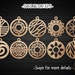 Circle Round Earring Template SVG Laser Cut File | Leather Wood Earring ...