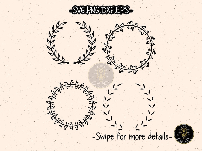 Laurel Wreath SVG Cut File Cricut Clipart - Etsy