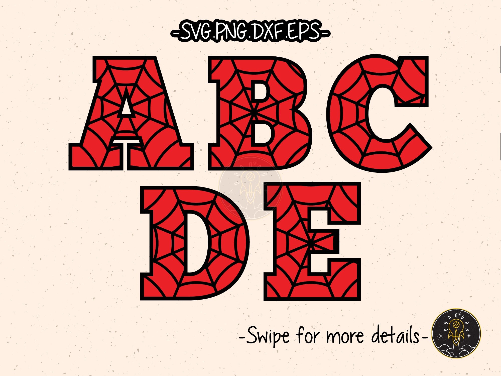 SpiderWeb Spider Numbers Letters Font Alphabet SVG Vector | Etsy