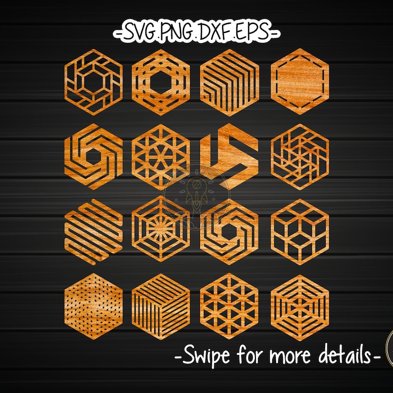 Hexagon Coasters - Etsy