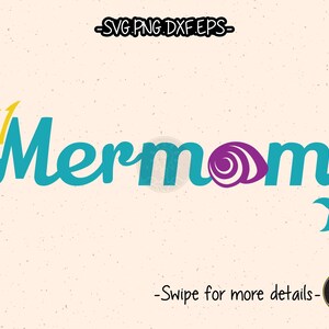 Merdad Mermom Mermaid SVG Cut File Cricut Clipart - Etsy