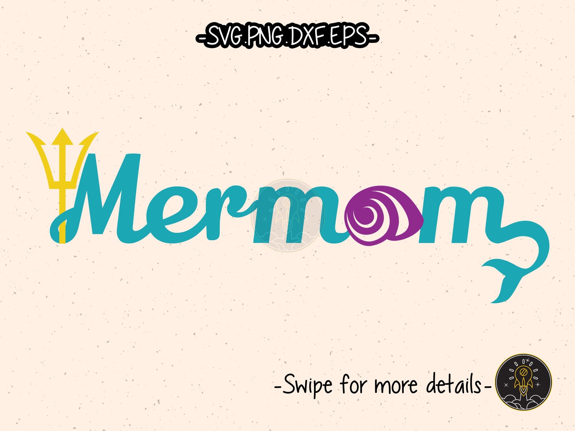 Merdad Mermom Mermaid SVG Cut File Cricut Clipart - Etsy