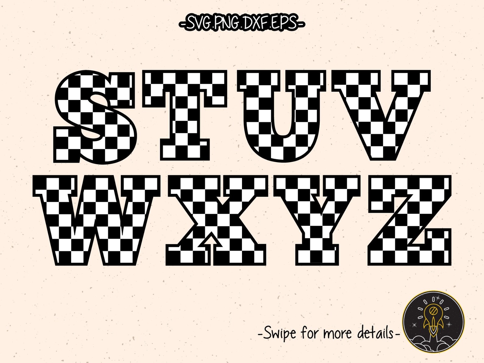 Racing Checkered Number Font Alphabet Svg Silhouette Cameo | Etsy