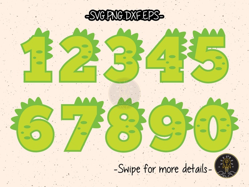 Dinosaurs Birthday Numbers SVG Cut File Vector Cricut - Etsy
