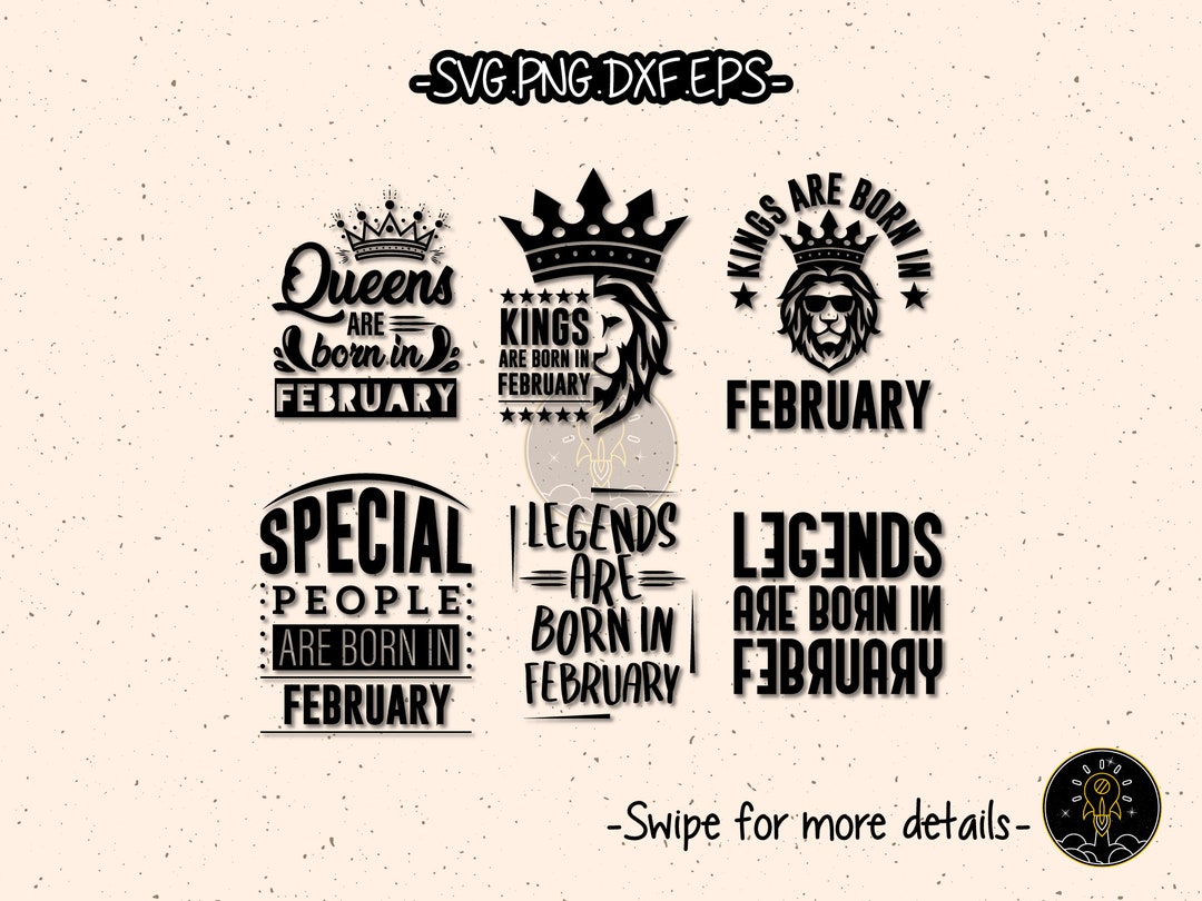 February Birthday SVG Cut File Cricut Clipart Silhouette Cameo - Etsy