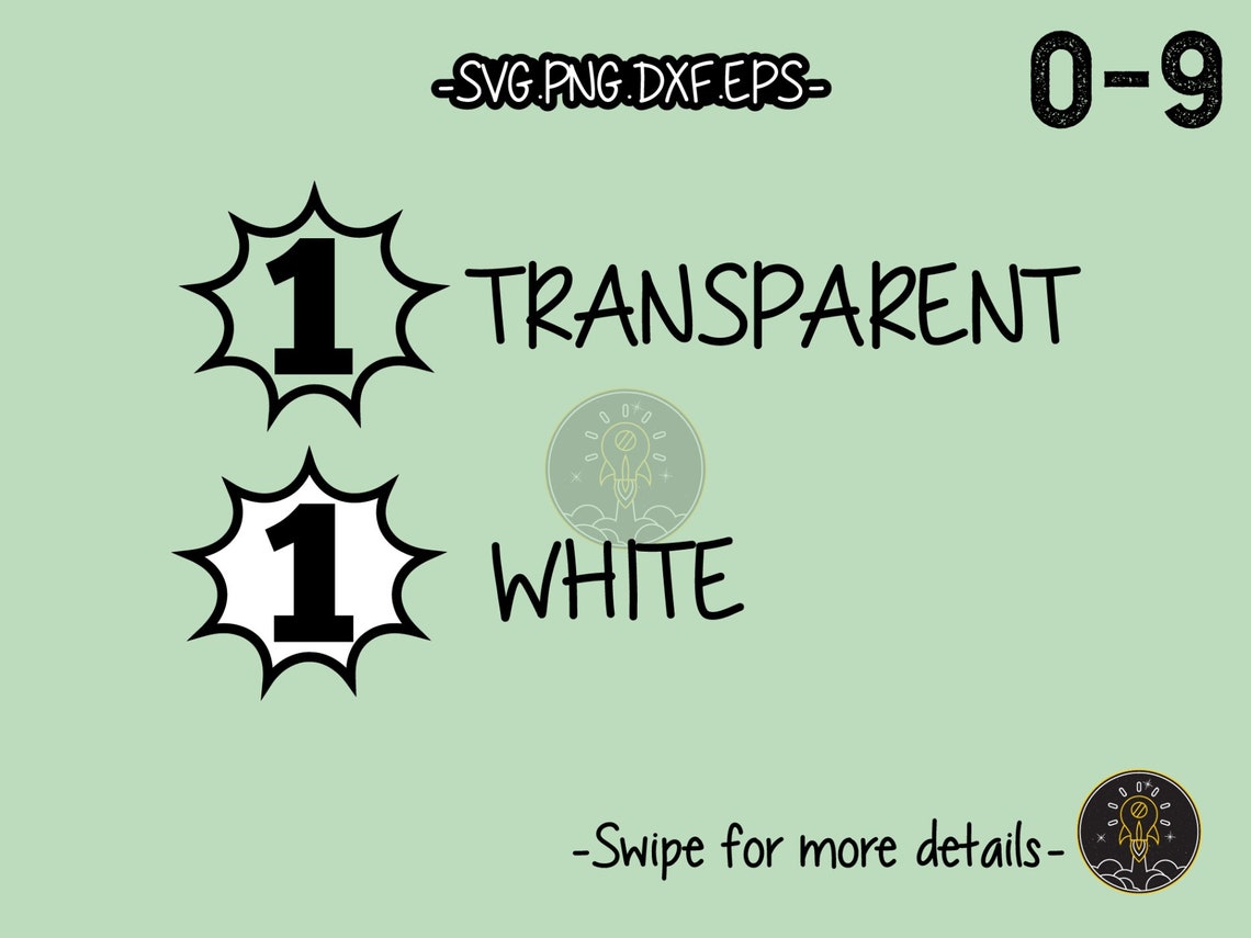 Comic Book Number SVG Cut File Cricut Clipart - Etsy