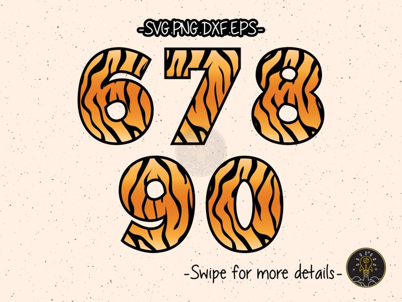 Tiger Numbers Letters Font Alphabet SVG Cut File Cricut Clipart - Etsy