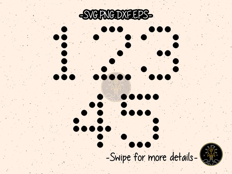Dot Number SVG Cut File Cricut Clipart - Etsy