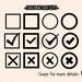 Check Mark Tick Mark Check Box Cross Mark SVG Cut File Cricut Clipart ...