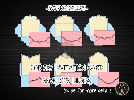A7 5x7 Envelope Template SVG Laser Cut File Cricut Vector, 51% OFF