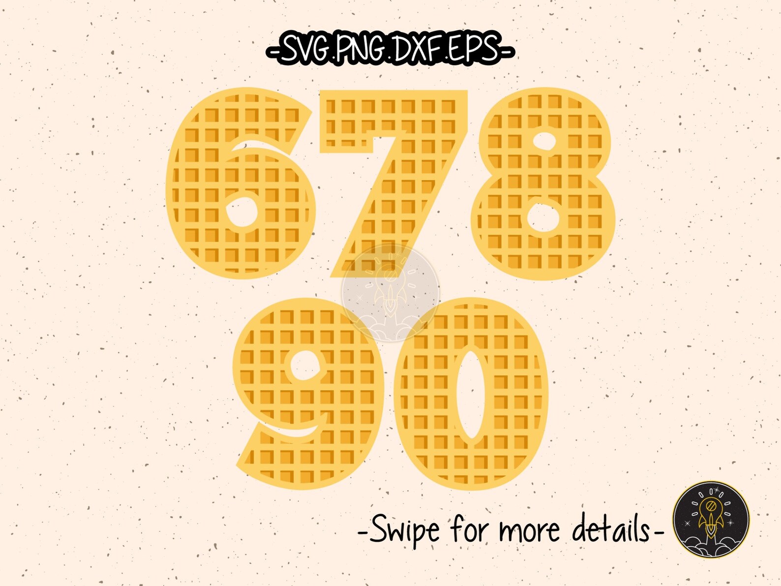 Waffle Birthday Cake Cream Tart Cake Numbers SVG Cut File - Etsy