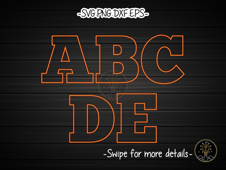 Neon Letter Font Alphabet Number SVG Cut File Cricut Clipart - Etsy