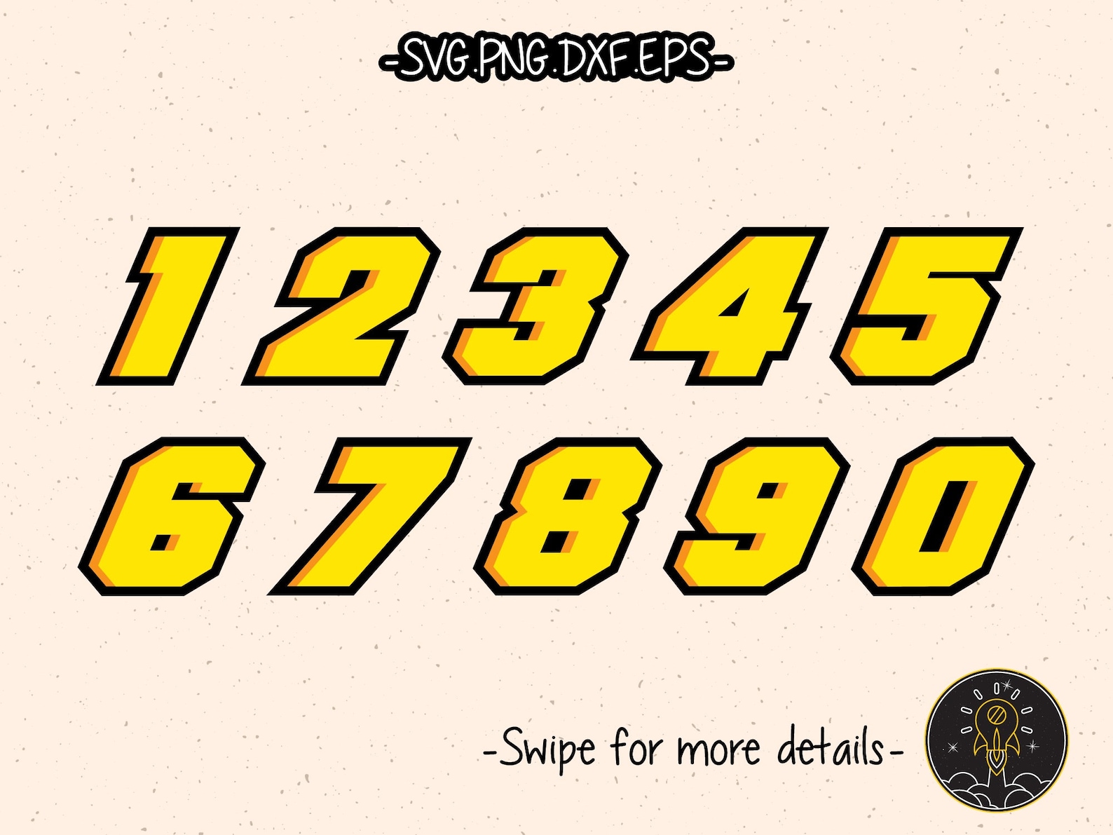 Supercross Motocross Racing Nascar Numbers Letters Font | Etsy