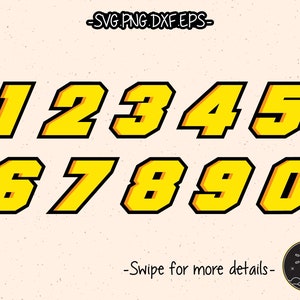 Supercross Motocross Racing Nascar Number Letter Font Alphabet SVG Cut ...