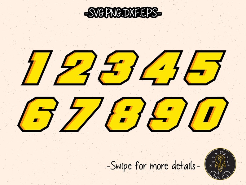 Supercross Motocross Racing Nascar Numbers Letters Font | Etsy