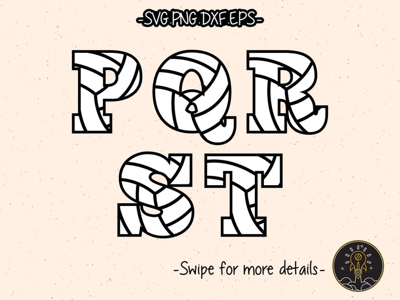 Volleyball Alphabet Number Letter Font SVG Cut File Cricut - Etsy