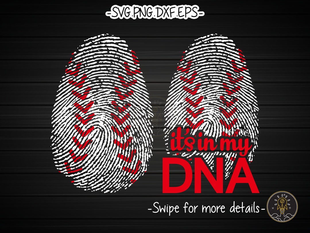 Baseball It’s in My DNA Fingerprint SVG Cricut Cut File Clipart - Etsy