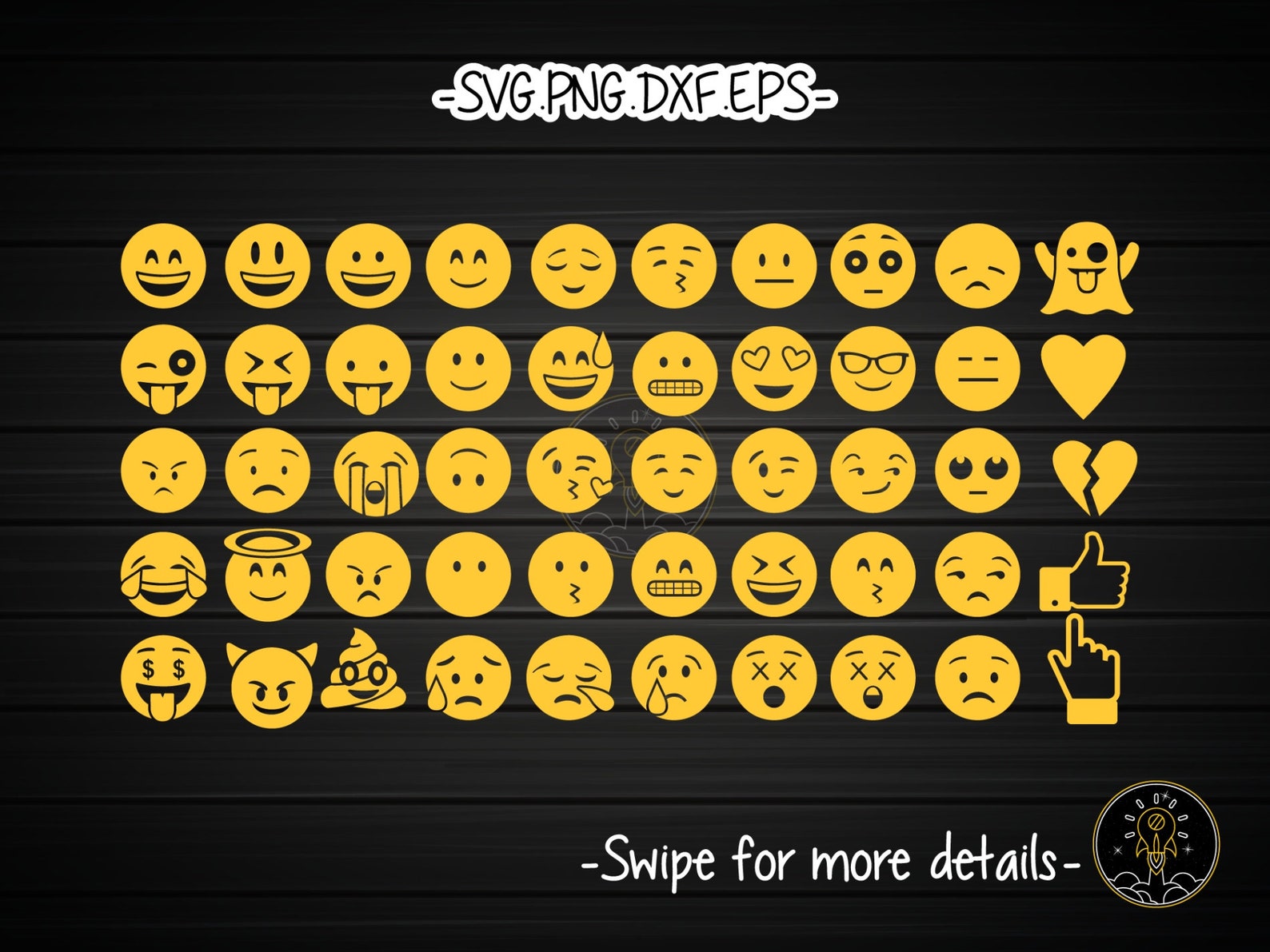 Basic Emoji Emoticon SVG Cut File Cricut Clipart - Etsy