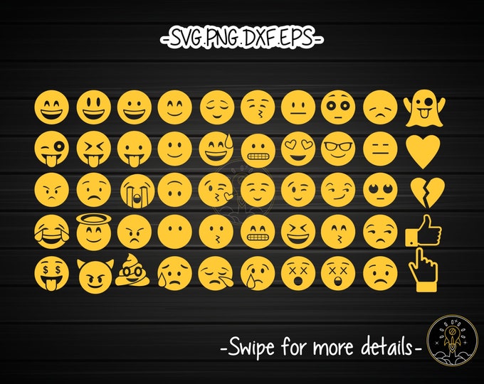 Emoticon SVG File, Emoticon DXF, Emoticon Png, Emoji Svg, Emoji Svg ...