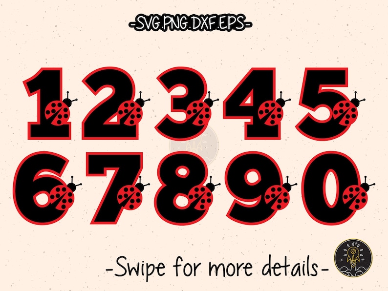 Ladybug Number Letter Font Alphabet SVG Cricut Cut File - Etsy