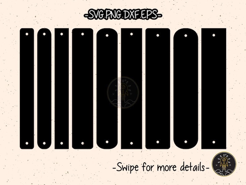 Leather Cuff Bracelet Template SVG Laser Cut File Vector | Etsy