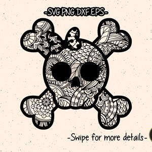 Skeleton Skull Halloween Calavera Day of the Dead Zentangle - Etsy