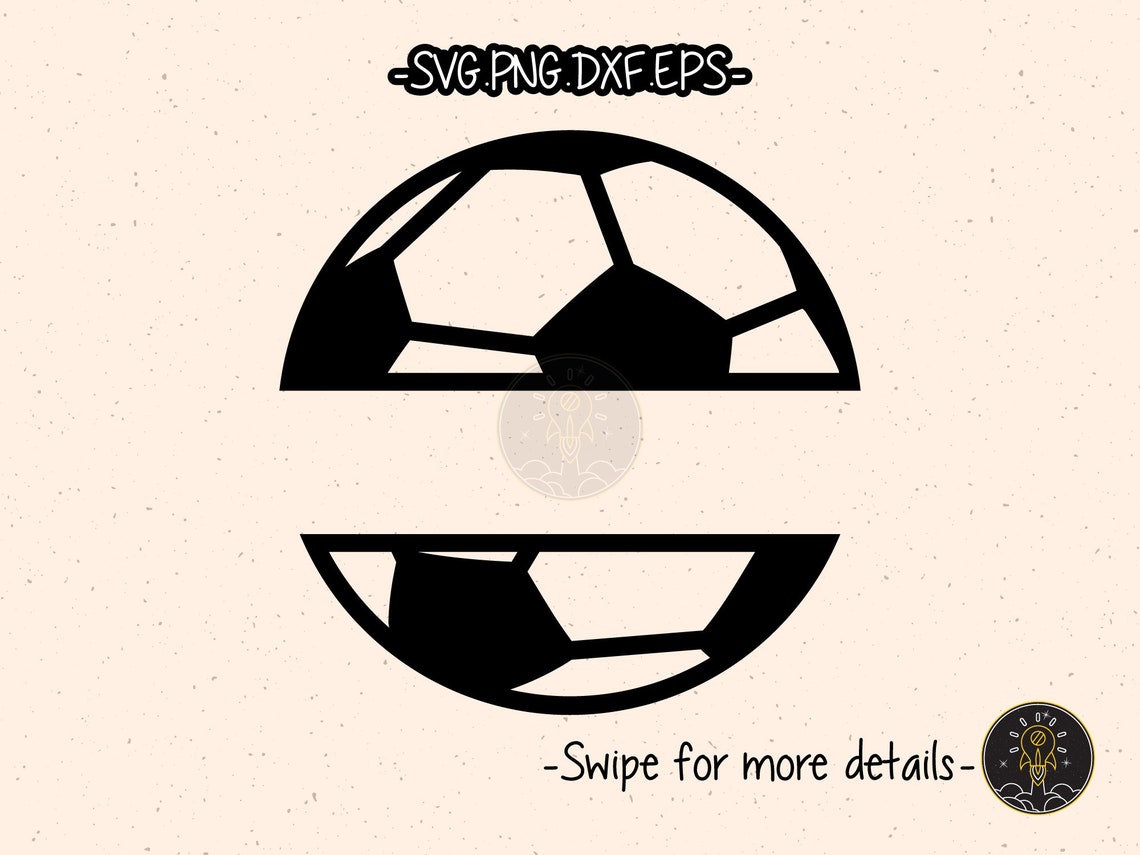 Football Soccer Split Monogram SVG Cricut Cut File Clipart - Etsy