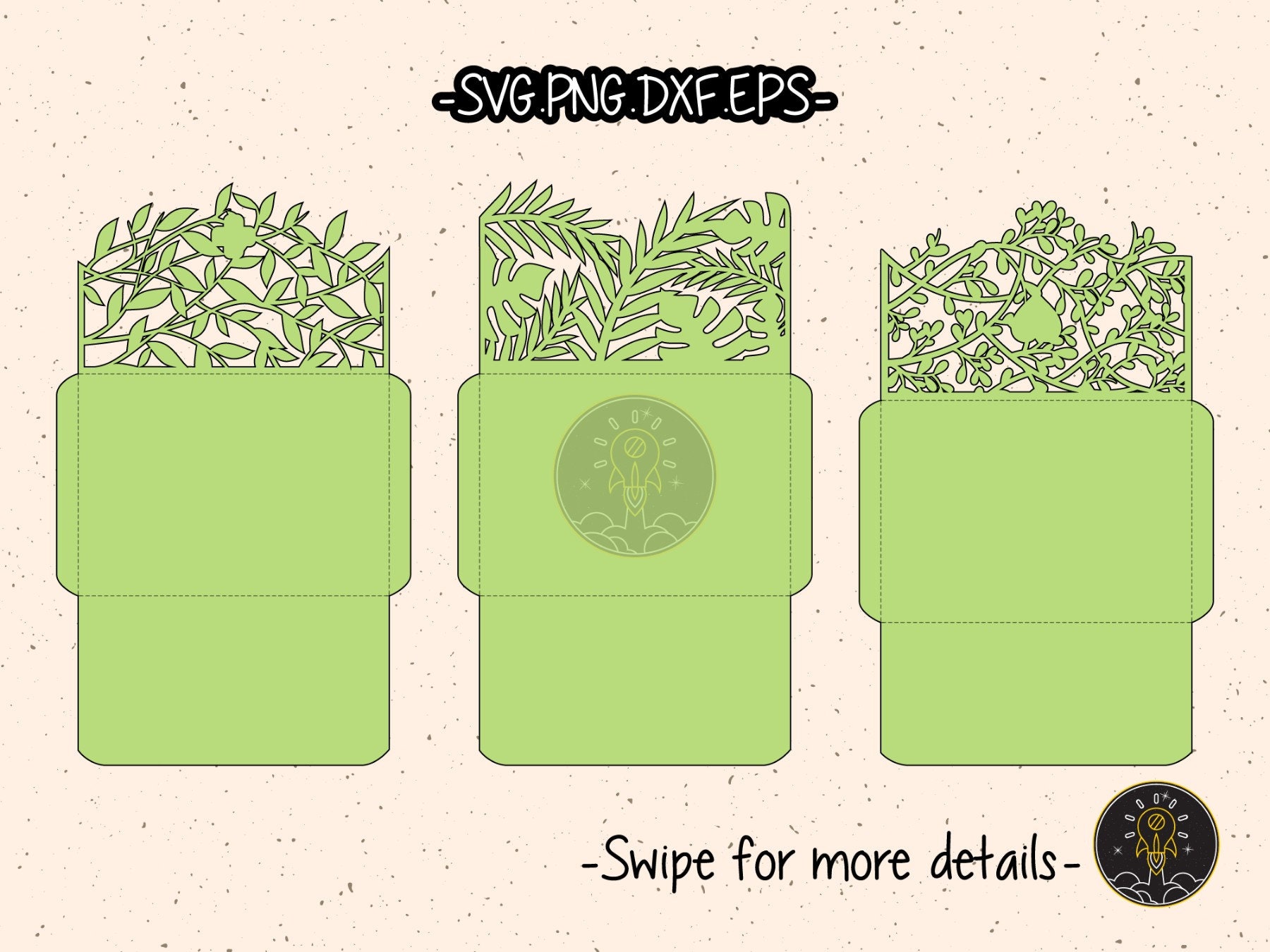 A7 Flower Floral Envelope Template SVG Laser Cut File Vector - Etsy