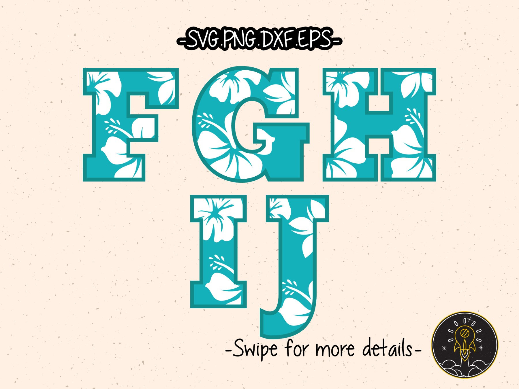 Hawaii Hawaiian Hibiscus Numbers Letters Font Alphabet SVG | Etsy