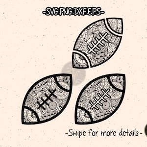 American Football Zentangle Mandala SVG Laser Cut File CNC Plasma ...