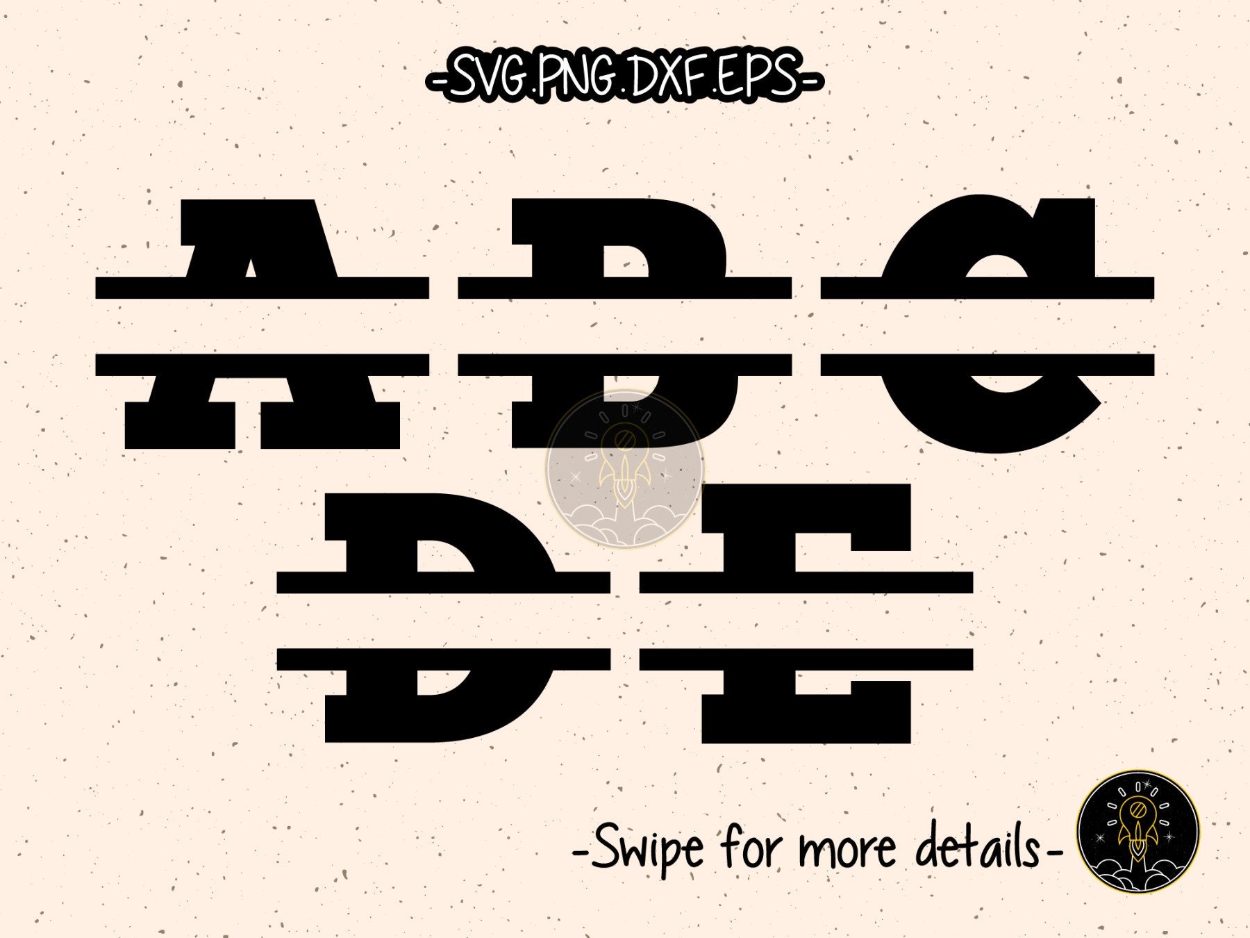 Split Monogram Frame Font Letter Alphabet SVG Cut File Cricut - Etsy