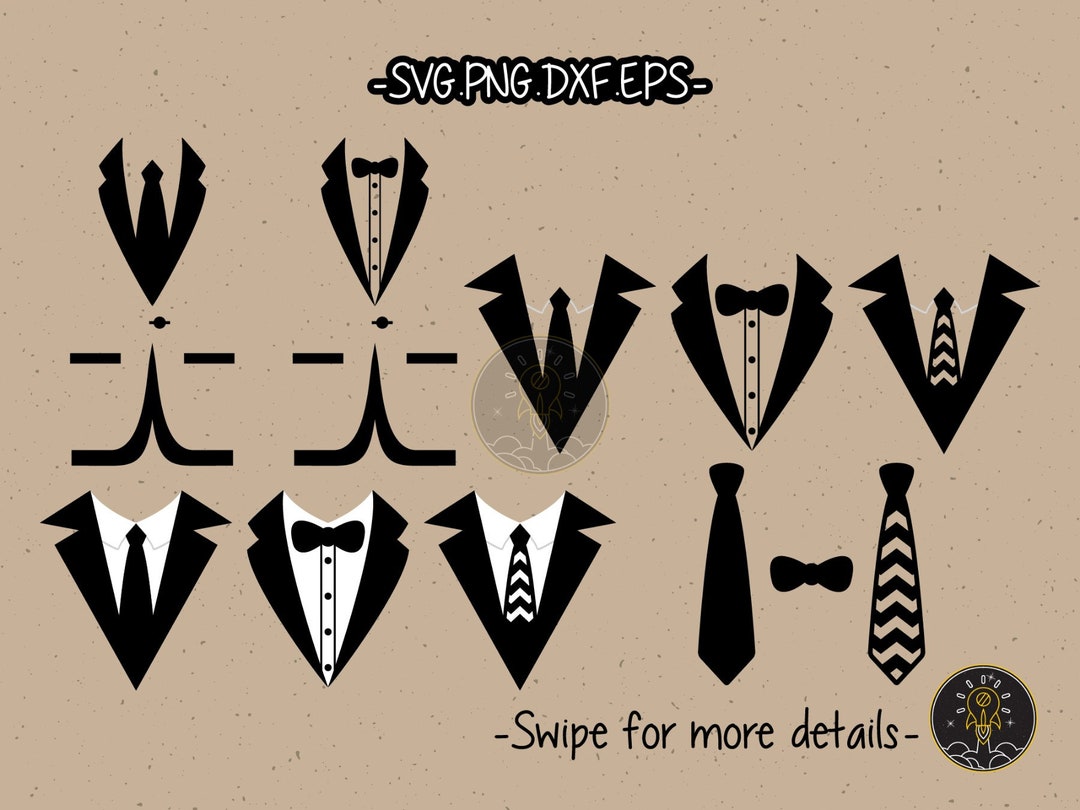 Tuxedo Suit Butterfly Tie Bow SVG Cut File Cricut Clipart - Etsy