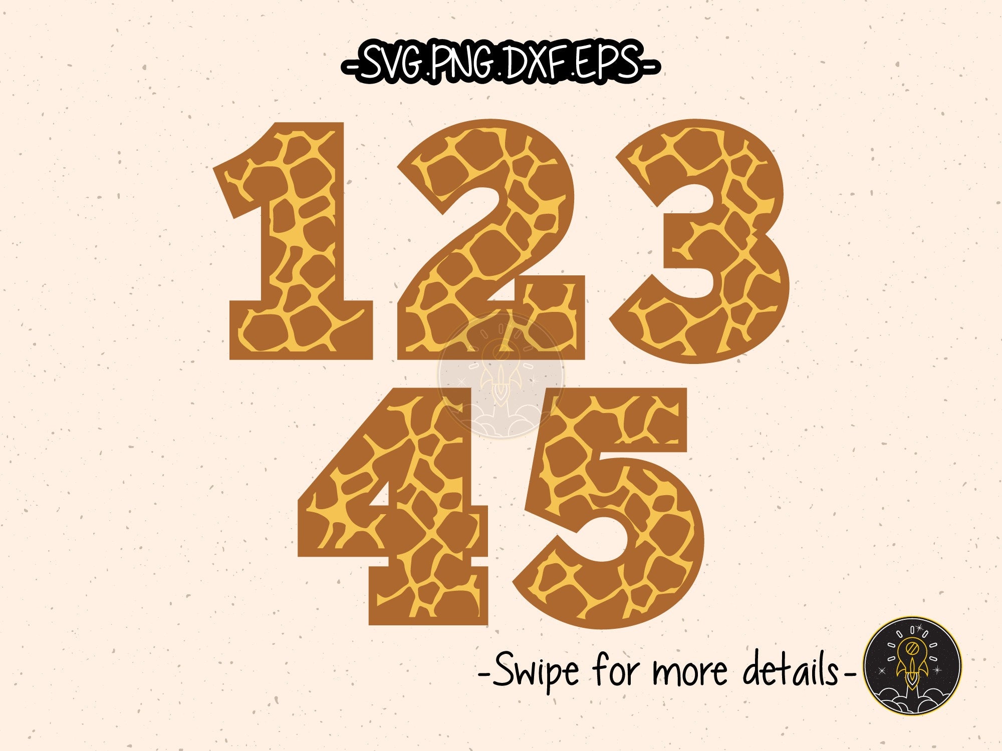 Giraffe Number Letter Font Alphabet SVG Vector Cut File Cricut - Etsy ...