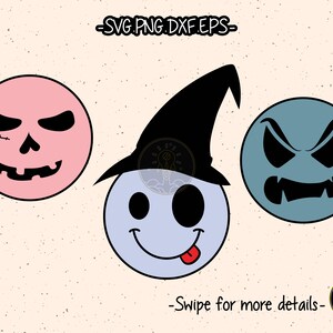 Monster Halloween Emoji SVG Bundle Cricut Cut File Clipart - Etsy
