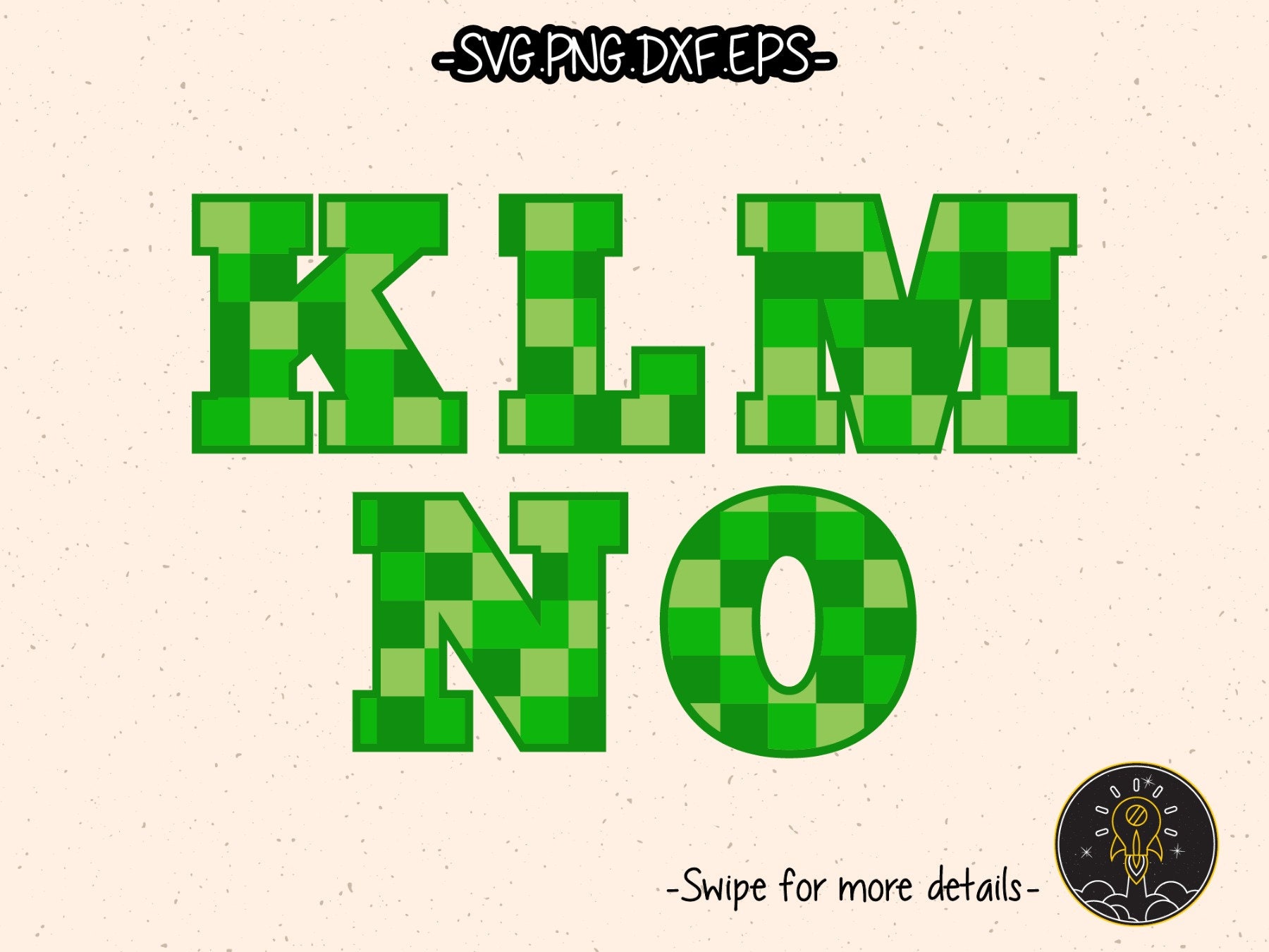 Mine Theme Pattern Number Letter Font Alphabet SVG Cricut Cut - Etsy