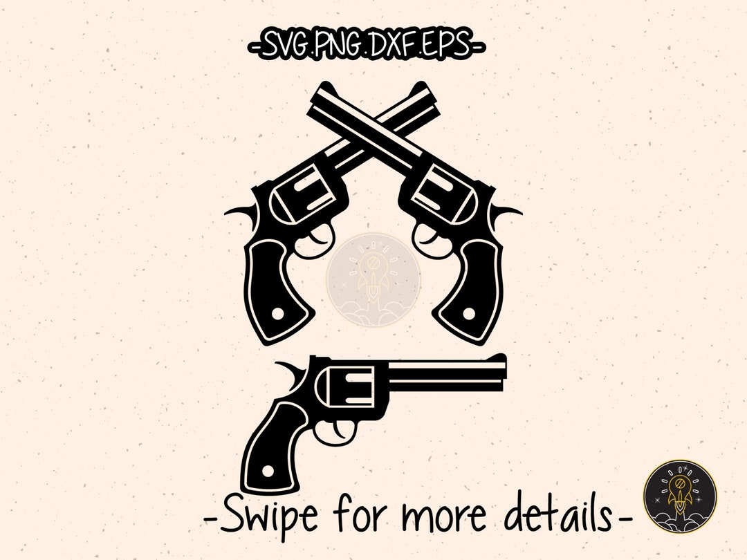 Crossed Western Pistols Clipart