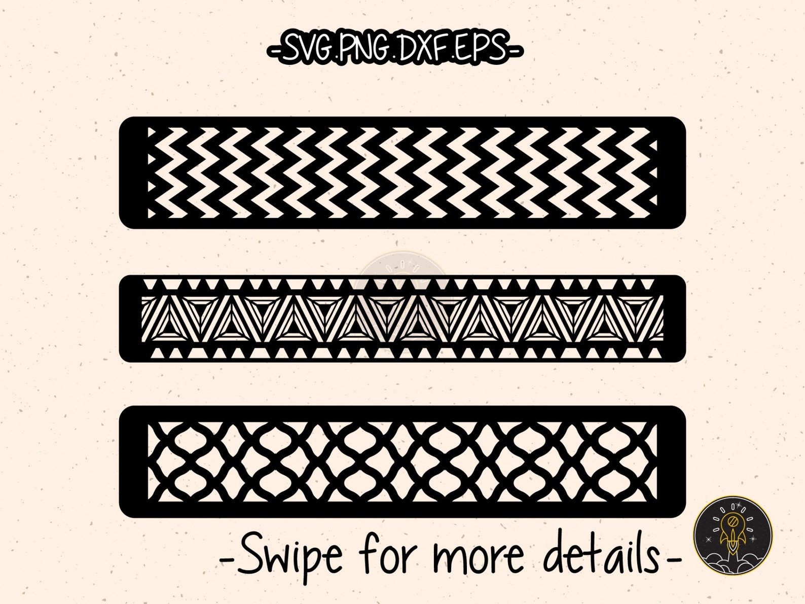 Leather Cuff Bracelet Template SVG Laser Cut File Silhouette - Etsy