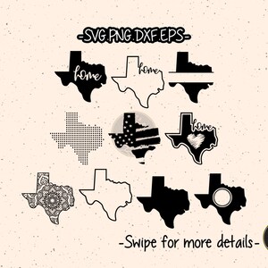 Texas State Map SVG Cut File Cricut Clipart - Etsy